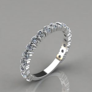 1.08Ct Round Cut Wedding Band Ring - PureGemsJewels