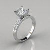 Princess Cut Channel Set Engagement Ring - PureGemsJewels