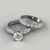 Round Cut Engagement Ring and Wedding Band Set - PureGemsJewels