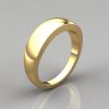 Plain Wide Gold Wedding Band Ring - PureGemsJewels