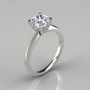 Solitaire Cushion Cut Engagement Rings Archives - PureGemsJewels